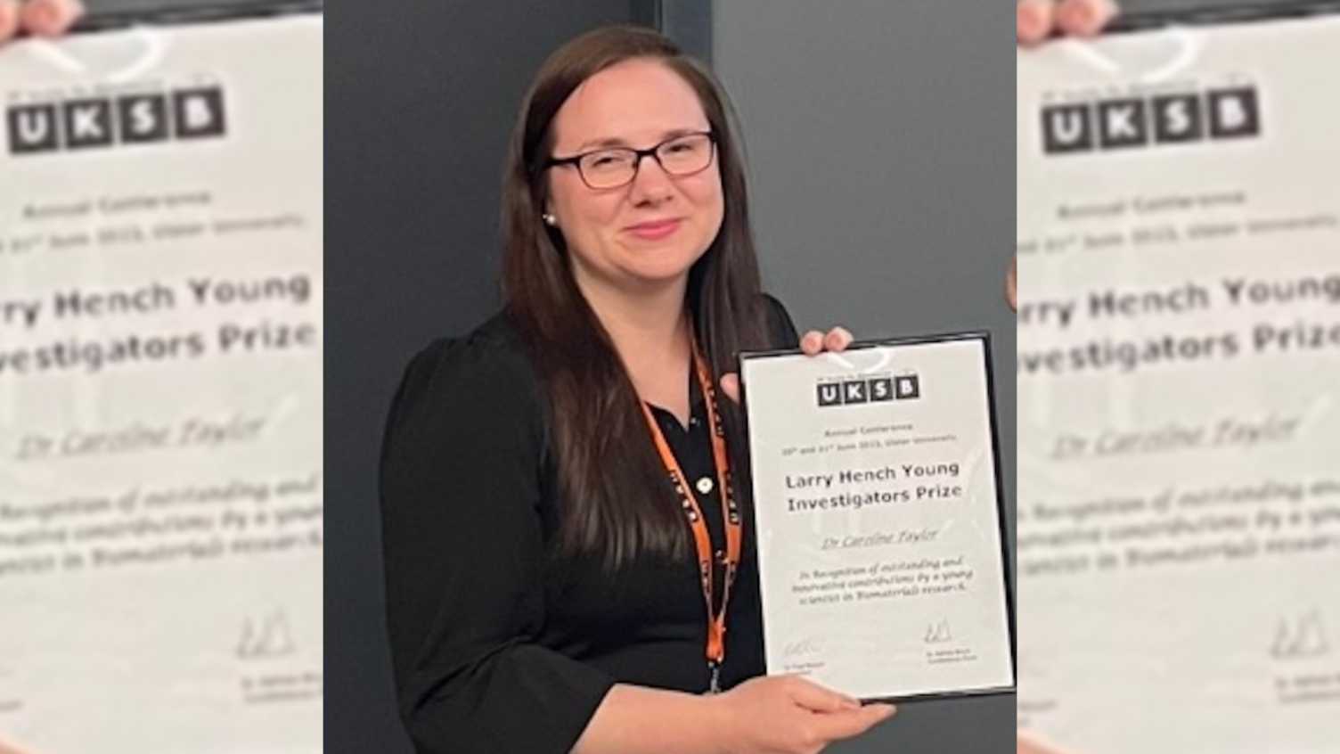 Dr Caroline Taylor from Materials Science and Engineering awarded the United Kingdom Society for ...